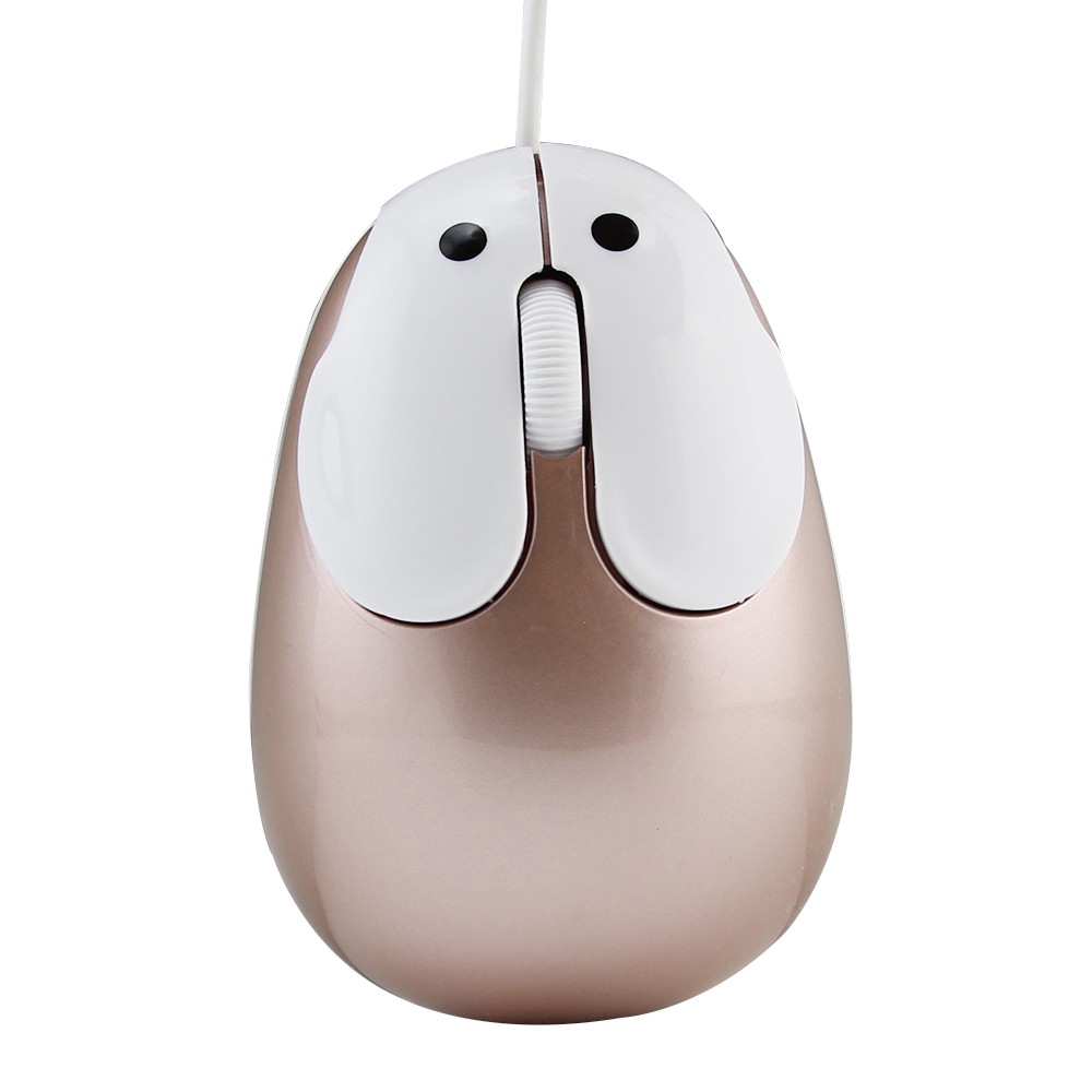 Mini Cute Cartoon Rabbit Mouse For Girl Wired Computer Gold Pink Mice ...