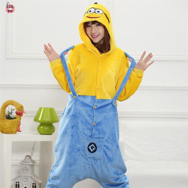 BR Adult Female Cosplay Minions Kigurumi Onesie Pajamas Girl Mascot ...