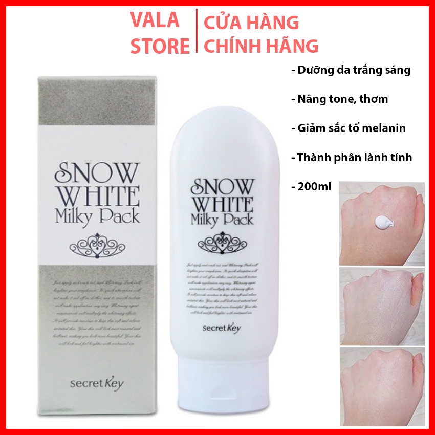 Secret Key Snow White Milky Pack Face and Body Whitening Cream 200g ...