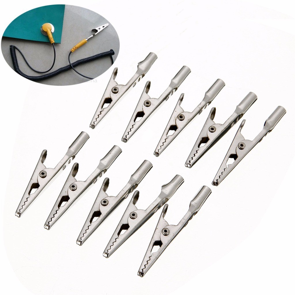 Dharma 10pcs Screw Probe Fixing Test Alligator Clips Crocodile Clamps ...