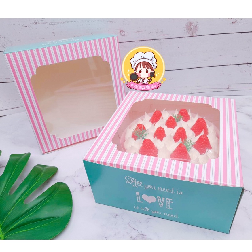 1 Pound Cake Box Standard Shape With Design (20 Pieces/Pack) | Shopee ...