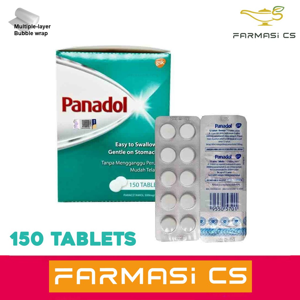 Panadol 500mg 150 tablets EXP:06/2025 [ Paracetamol PCM , fever , pain ...