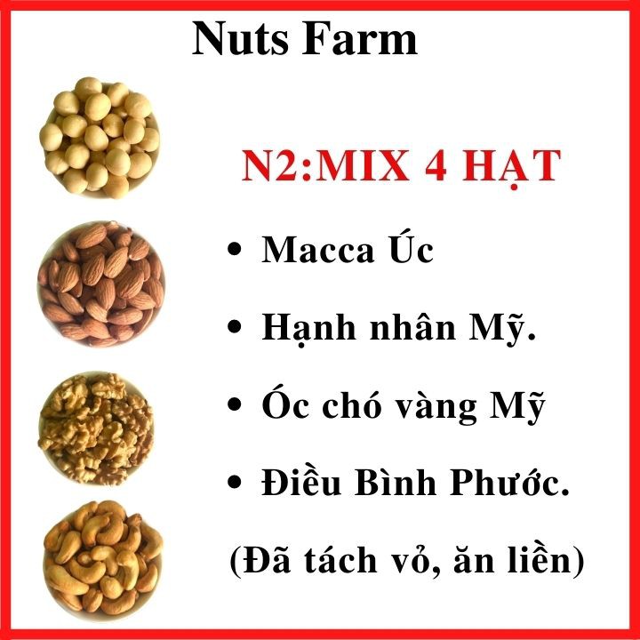 No. 2: Mix 4 shelled, ready-to-eat nutritious nuts, Nutsfarm original ...