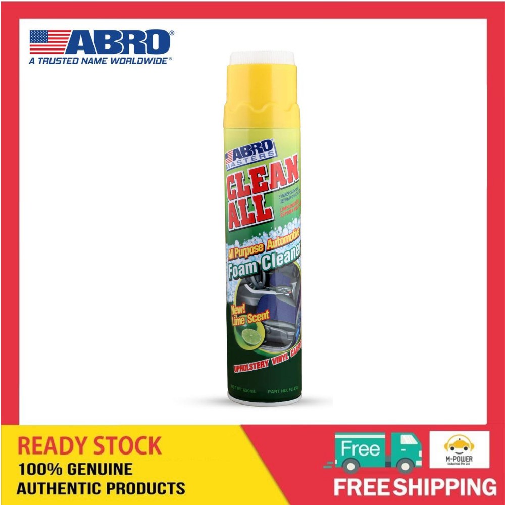 ABRO Multi-Purpose Clean-All Foam Cleaner - Lime Scent - 650ml | Shopee ...