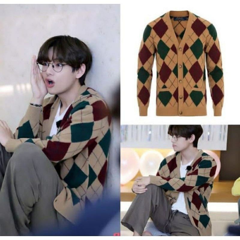 Kim TAEHYUNG V BTS CARDIGAN KOREAN STYLE | Shopee Singapore