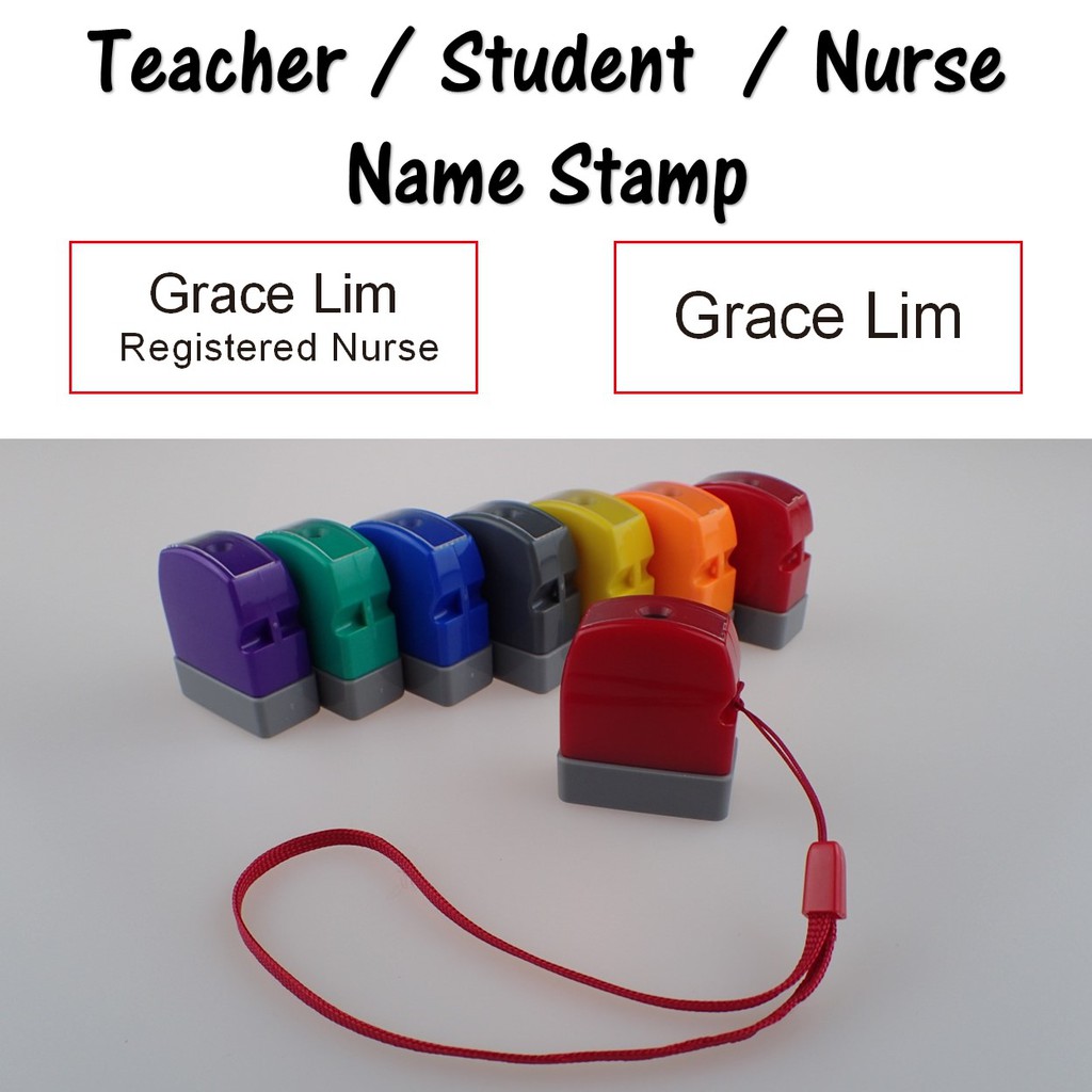 ENS-019 23x6mm Customize Teacher, Student, Nurse Name Stamp contact us ...