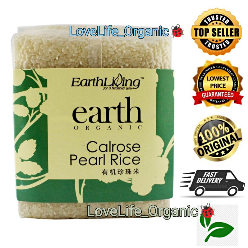 Earth Living Organic Calrose Pearl Rice 900g X 1 EXP:1/2026 | Shopee ...