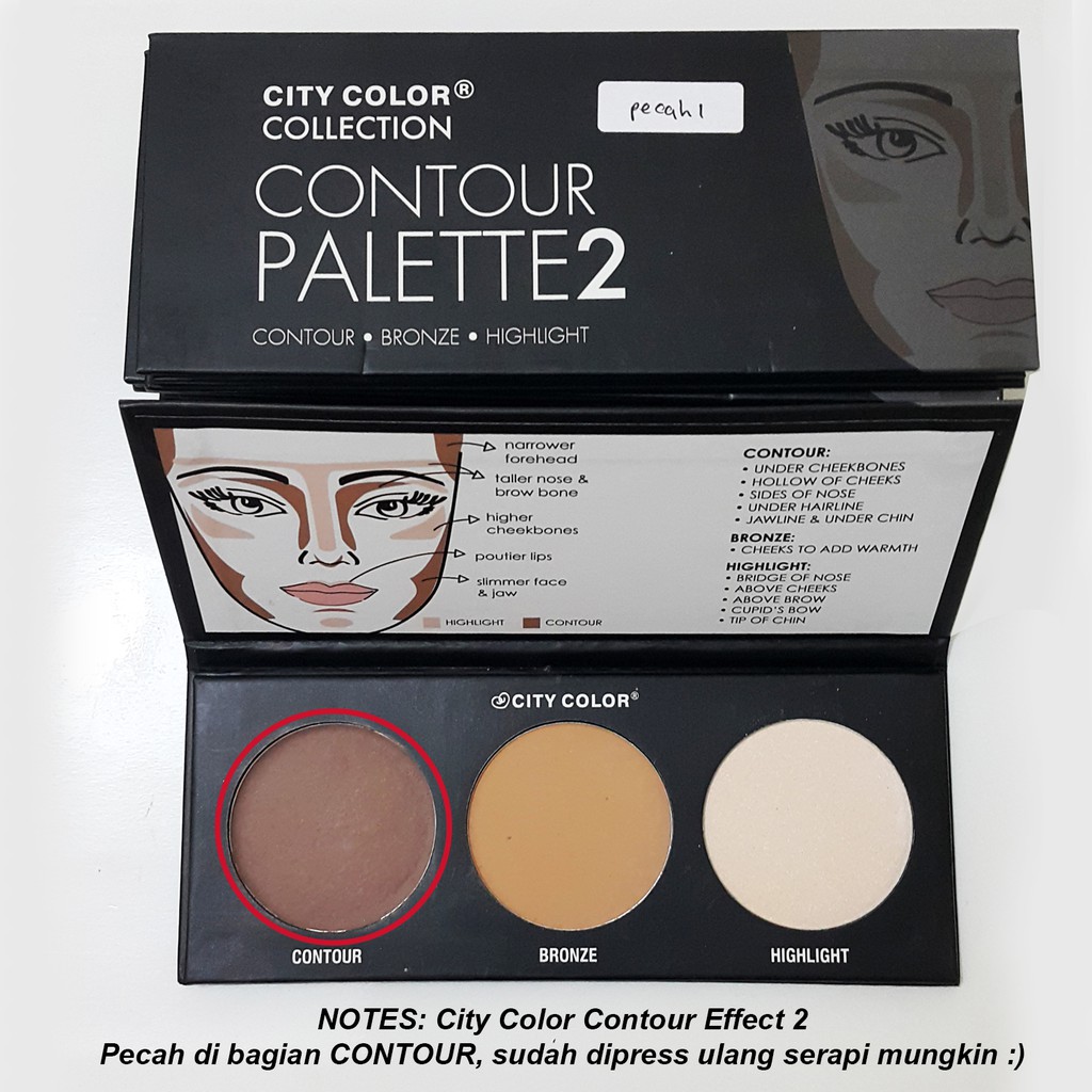 City Color Contour Effect 2 Palette (DEFECTIVE) | Shopee Singapore