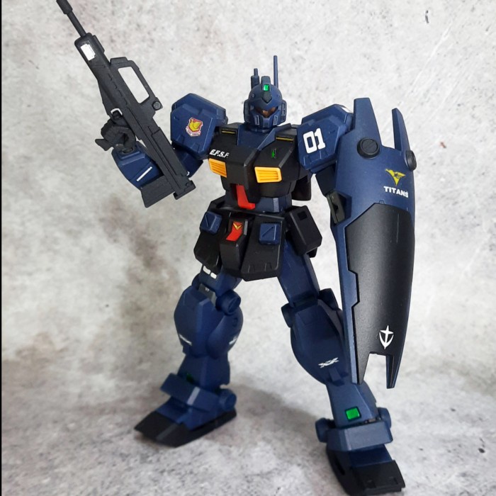 Hg HGUC RGM-79Q GM Quel Custom Repaint Titans Gundam 1/144 Bandai | Shopee Singapore