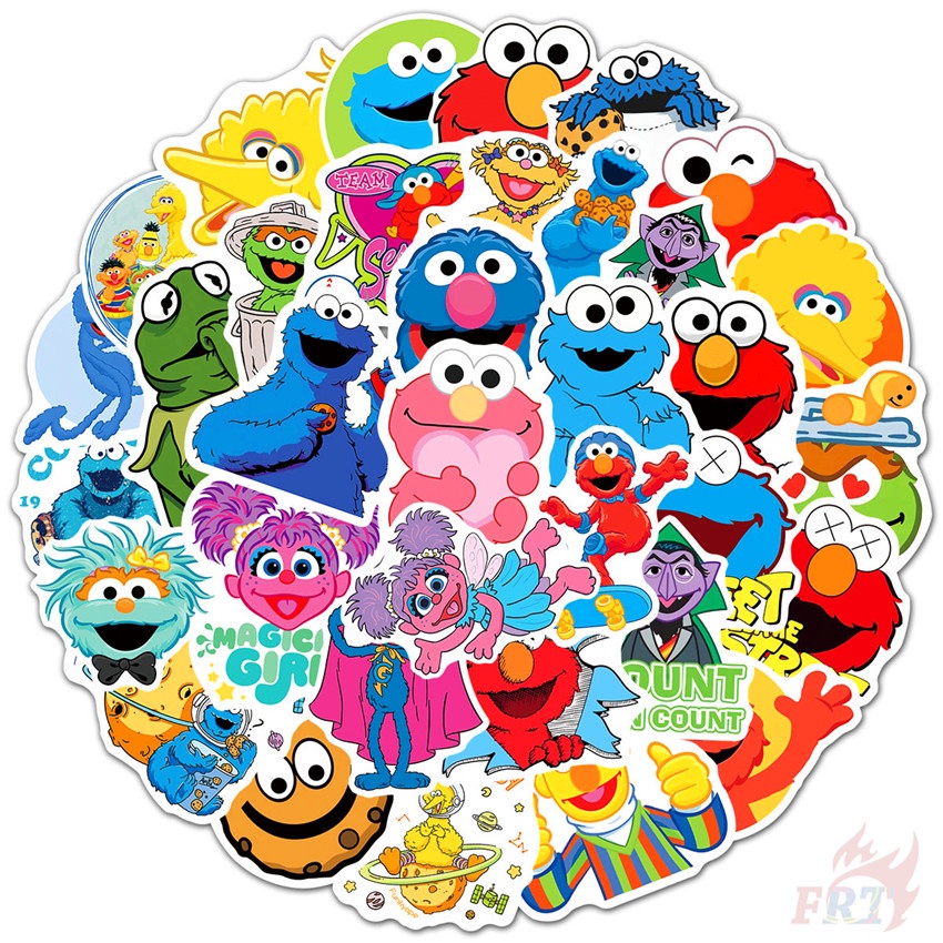 54Pcs/Set Sesame Street Series 01 Stickers DIY Fashion Mixed Waterproof ...