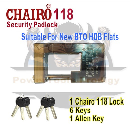 CHAIRO 118 SECURITY GATE LOCK / PAD LOCK / PADLOCK /YALE / METAL GATE ...