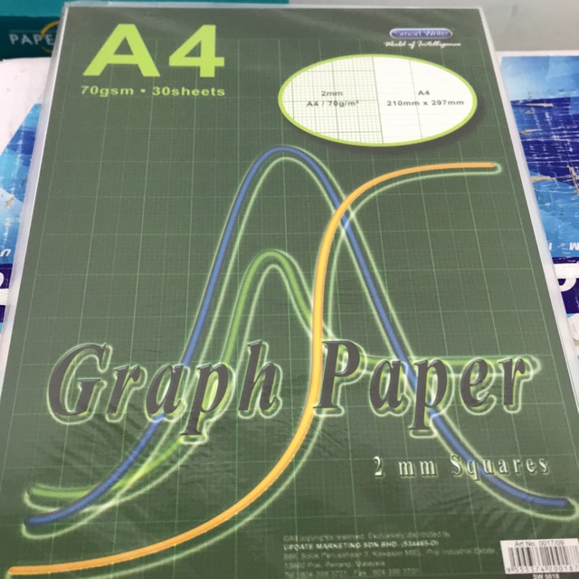 A4 30Sheets 70gsm Graph Paper 2mm Square 1 Page Line 1 Page Square ...