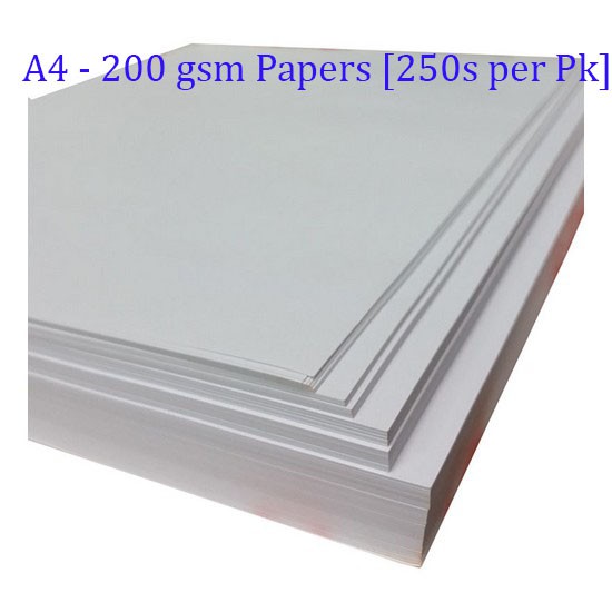 A4 150/160/190/200/250gsm Thick WHITE PROJECT CARD PAPERS (printing ...