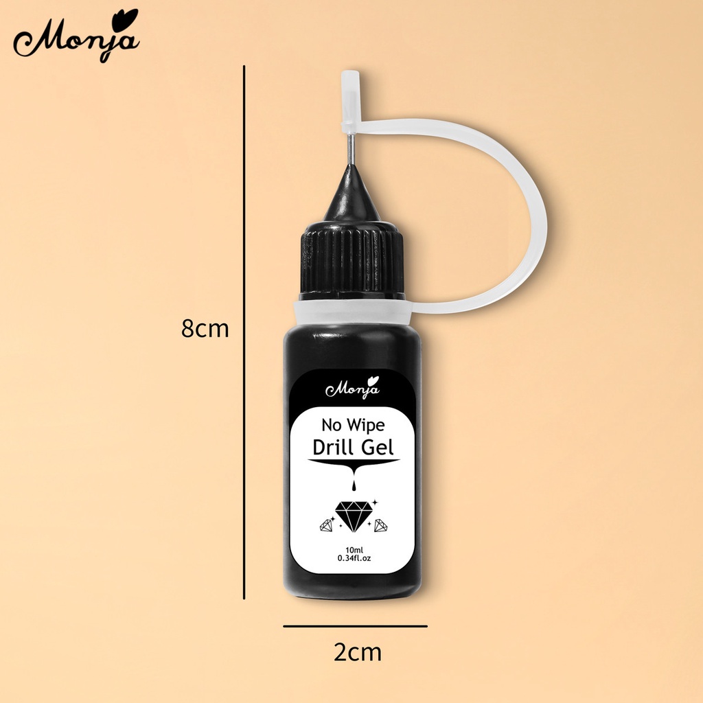 Monja 10ml Nail Art UV Gel Adhesive Drill Glue for Rhinestones Diamonds ...