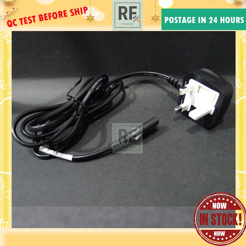 2 PIN 1.5M / 3M / 5M UK 13A Fuse Desktop PC LCD Monitor Laptop Printer ...