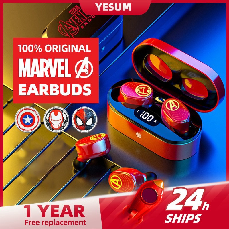 【24H SHIPS】Marvel Avengers iron Man Spiderman Captain America TWS 5.0 ...