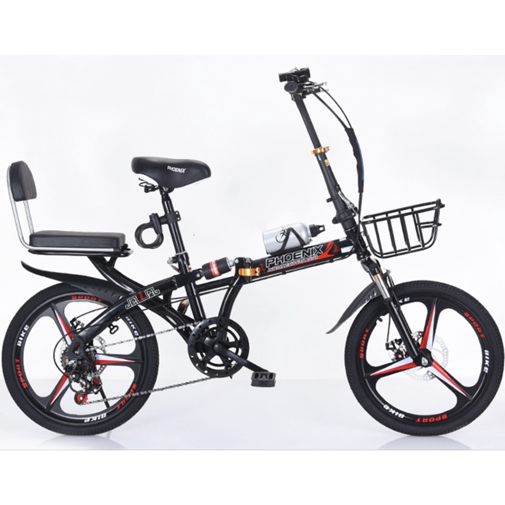[1-5 Days Delivery] FULL SUSPENSION 7 Speed Phoenix folding bike 20" 3 ...