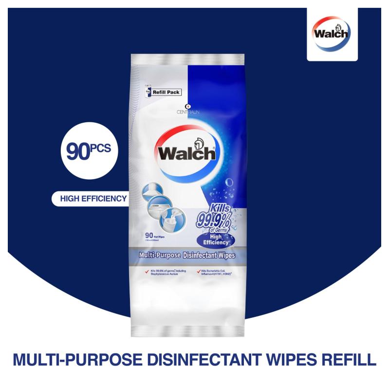 Walch Multi-Purpose Disinfectant Wet Wipes Refill Pack 90pcs – High ...