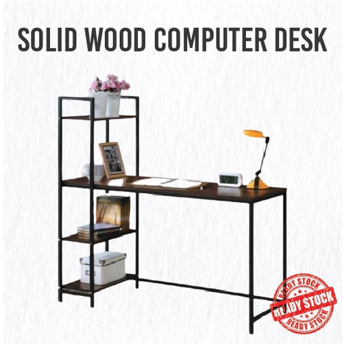 Study Table Computer Table Study Desk with Shelf Laptop Table Laptop ...