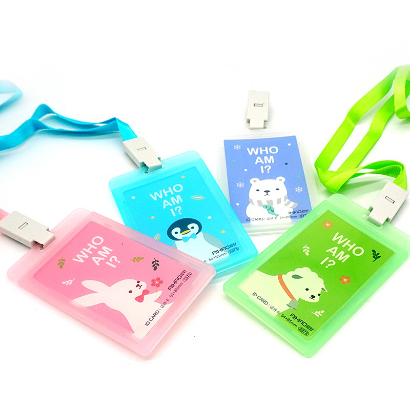 Transparent Waterproof Cute Card Holder with Land Yard | Shopee Singapore