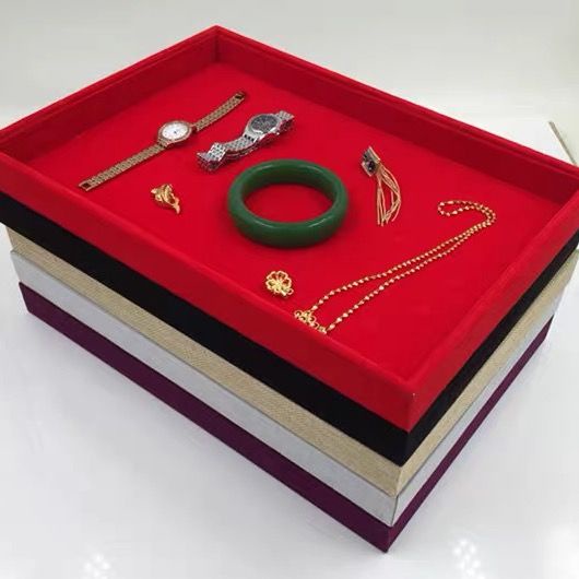 Large High-Grade Flannel Jewelry Display Tray Earrings Display Plate ...