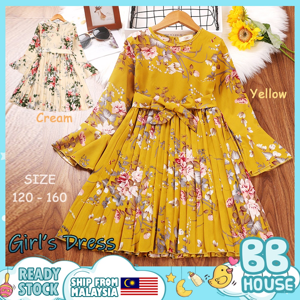 Korean Fashion Style Girl Perempuan Budak Dress Gaun Children Kids Baby ...