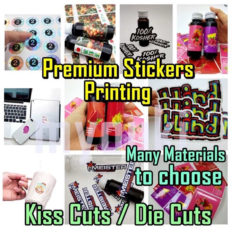 (SG SELLER 🇸🇬) CUSTOMISE STICKERS LABEL VINYL PRINTING (WATERPROOF/TEAR ...