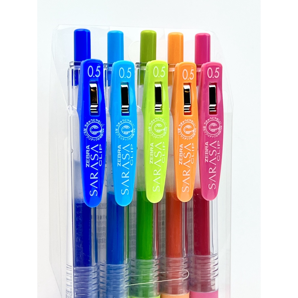 Sarasa 5 pcs per pack Zebra Clip Gel Ink Rollerball Pen - JJ15-5CA - 5 ...