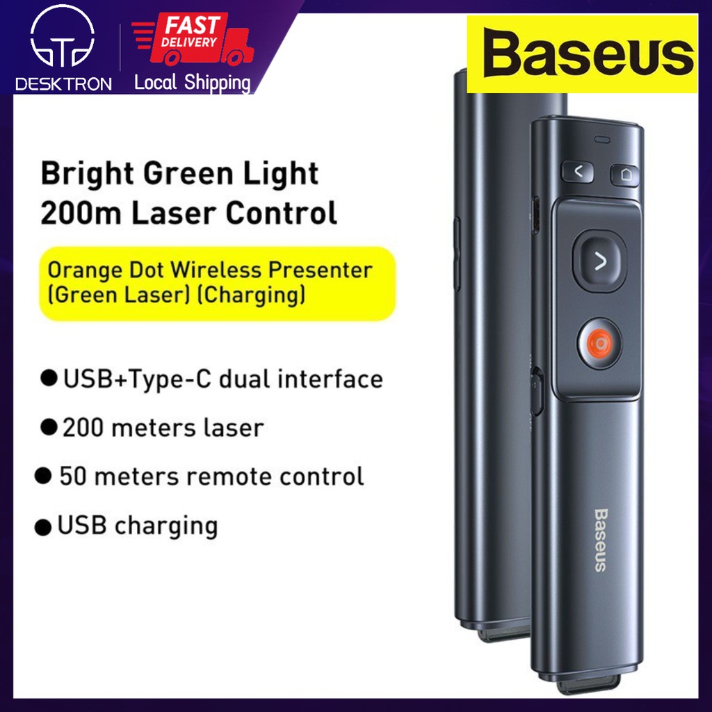 Baseus Presenter Wireless Laser Pointer 2.4GHz Remote Controller PPT ...
