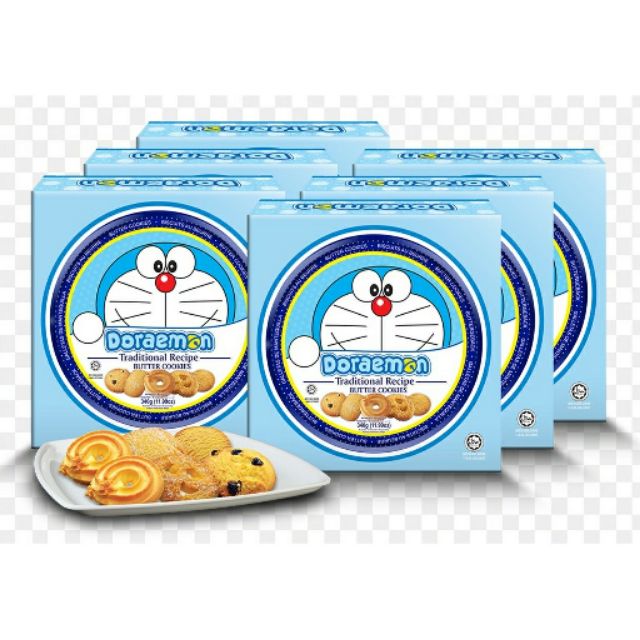 Doraemon BUTTER COOKIES SNACKS BISKUT SNACKS Assorted Shapes | Shopee ...