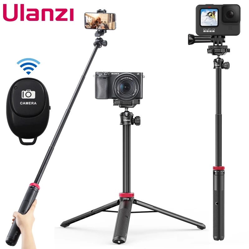 Ulanzi Mt 44 Extendable Tripod Selfie Stick Phone Holder Clip Vlog