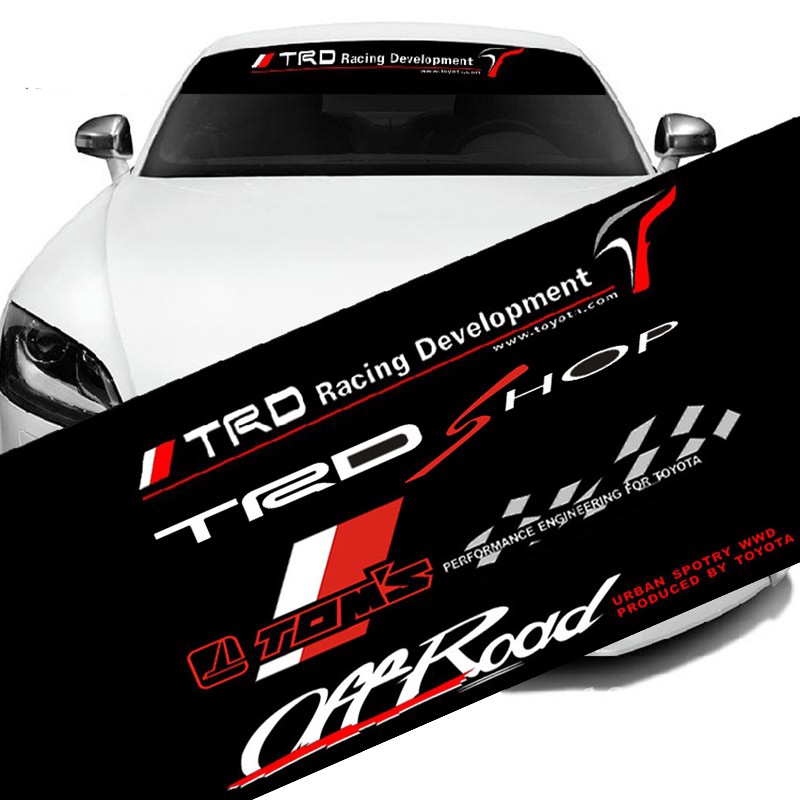 130x21cm Modified TRD Off Road TOMS Reflective Vinyl Car Front Rear ...