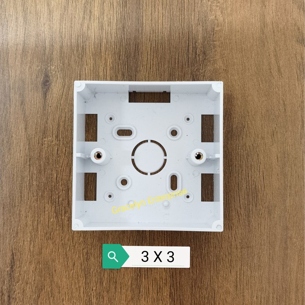 PVC Box Surface Type Nut Box / Electrical Box / Base 3X3 | Shopee Singapore