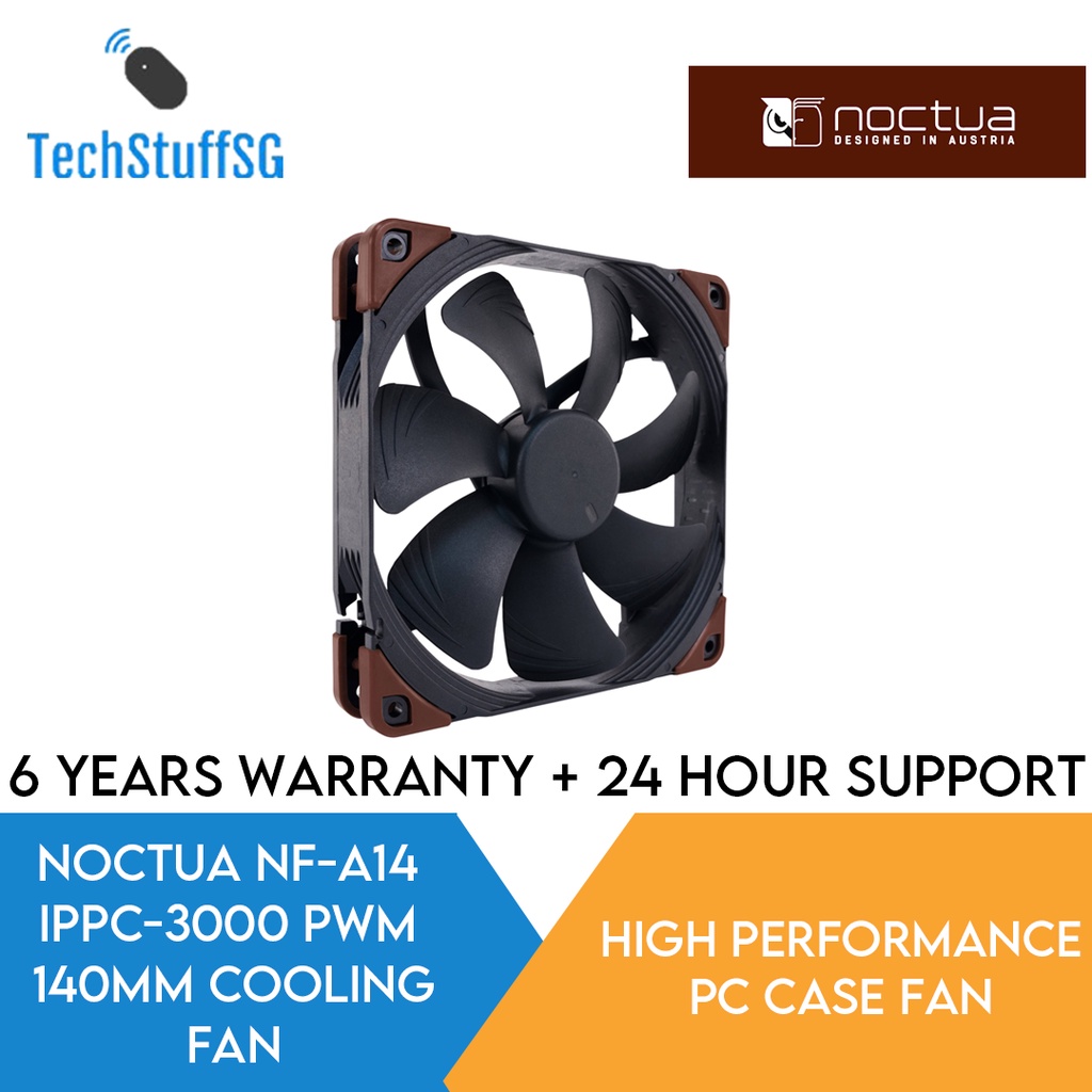 Noctua NF-A14 iPPC-3000 PWM, Heavy Duty Cooling Fan, 4-Pin, 3000 RPM ...