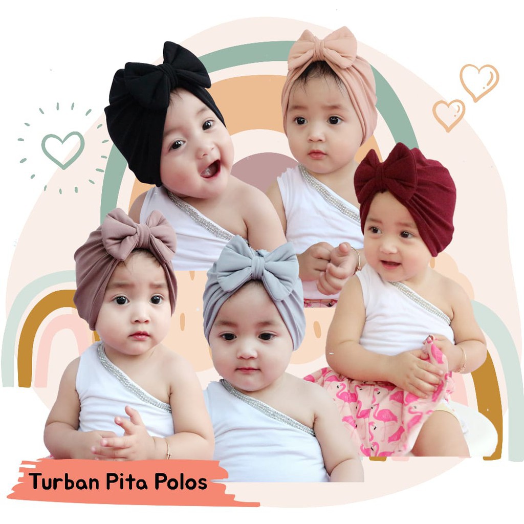 Newborn Baby Girl Turban 0-2 Years (BASIC Color) | Shopee Singapore