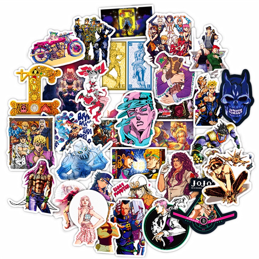 50Pcs/Set JoJo's Bizarre Adventure Series 01 Stickers DIY Fashion Mixed ...