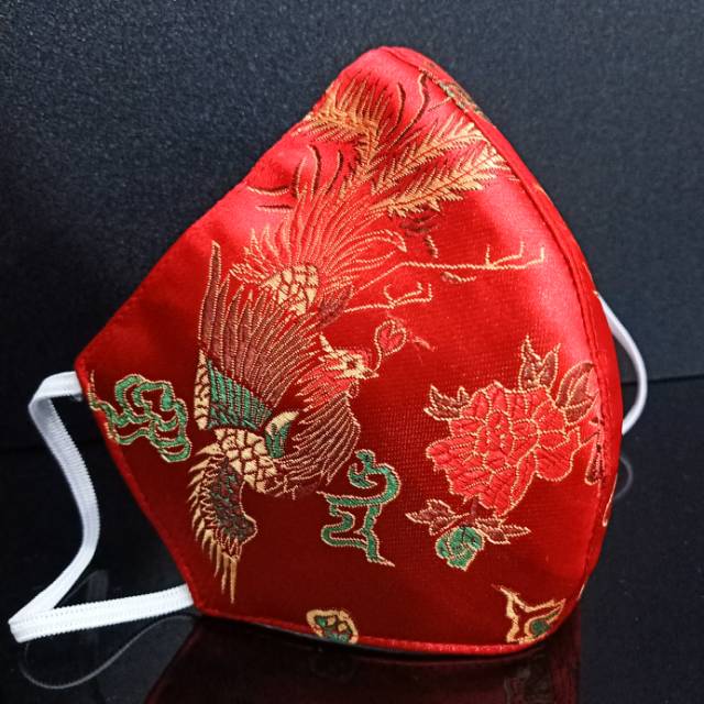 3 Ply Cloth Mask with Oriental/Chinese Patterns with Spunbond Filter ...