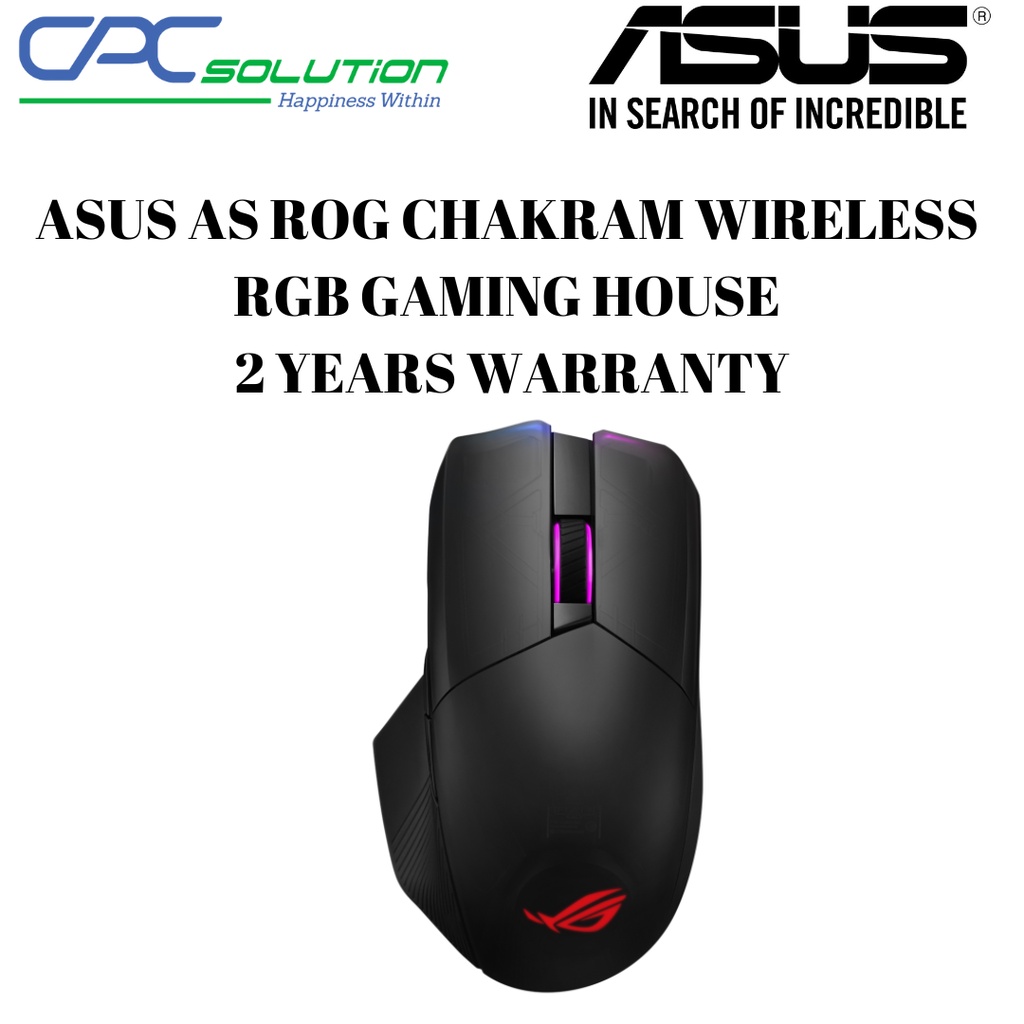 ASUS AS ROG CHAKRAM WIRELESS RGB GAMING HOUSE 2 YEARS WARRANTY | Shopee ...