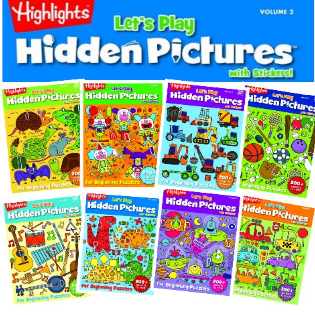 HIGHLIGHTS HIDDEN PICTURES - Let's Play Hidden Pictures with Stickers ...