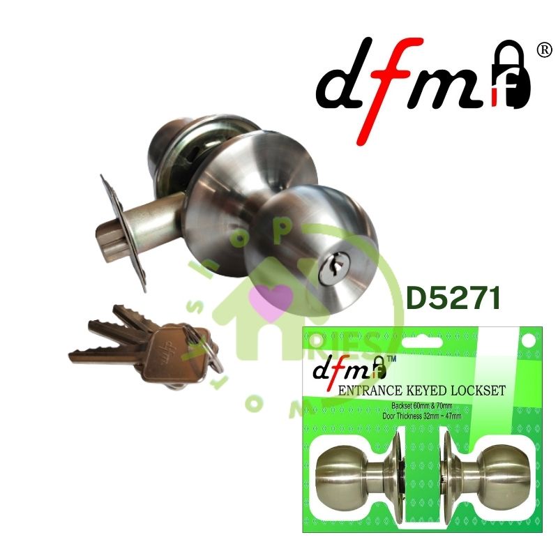 DFM Tubular Knob Set/ Cylindrical Lockset / Tombol Pintu Rumah ...