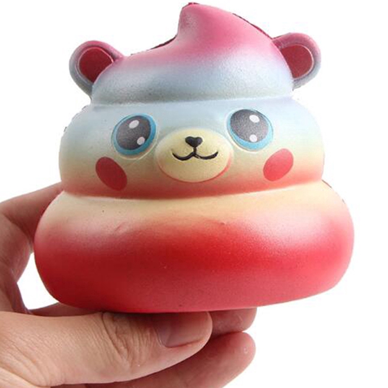 Rainbow Poo Bear Squishy Starry Shining Poop Squeeze Scented Slow ...