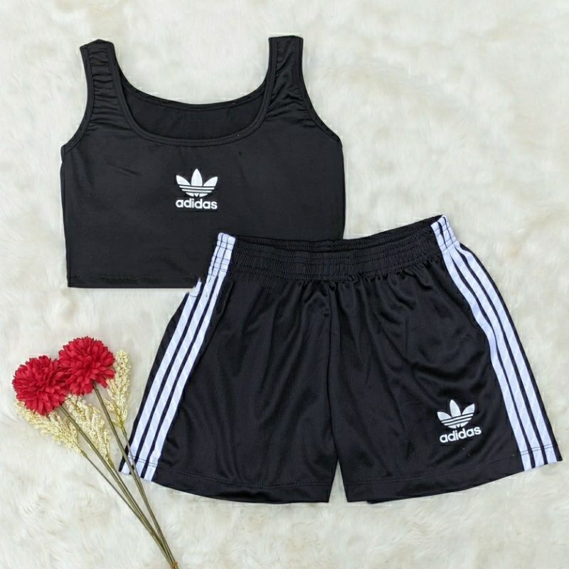 Adi Drifit Terno| Terno Coordinates| Croptop Sando & Drifit Short Set(S ...