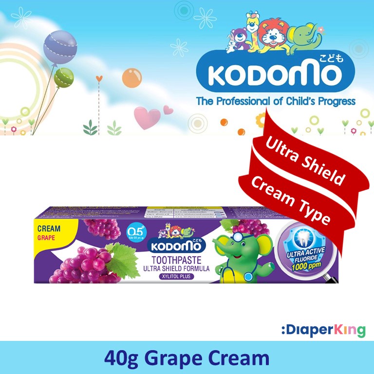 Kodomo Kids Toothpaste - Ultra Shield Formula with Xylitol Plus (40g ...