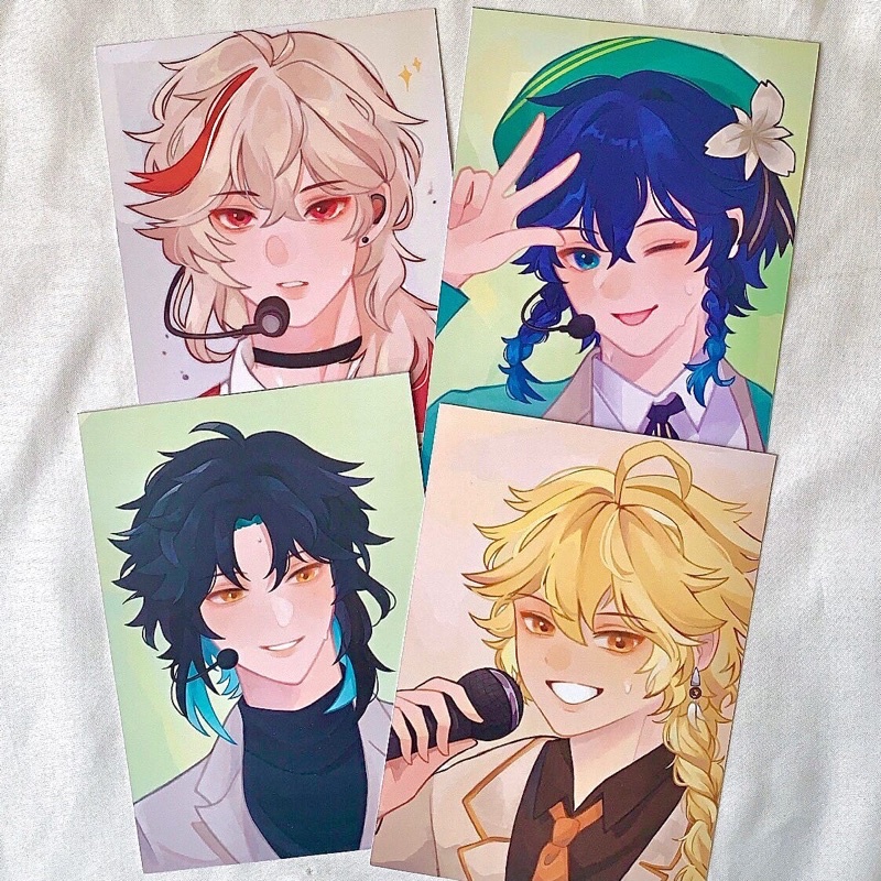 Genshin Impact 4NEMO Boy Band Idol (au) ArtPrints | Shopee Singapore