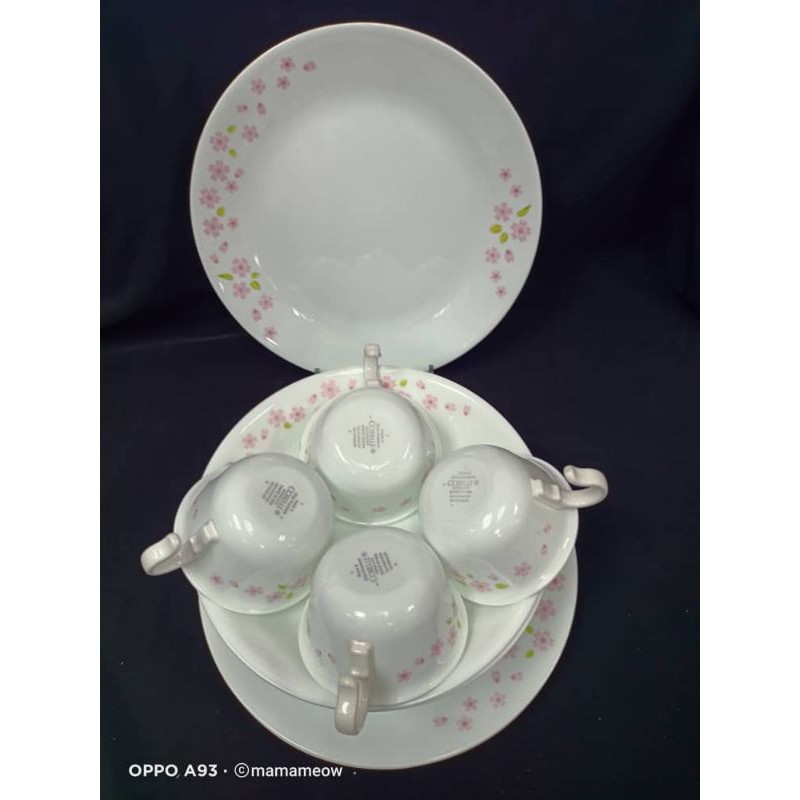 Corelle Sakura Set of 20 pcs (vitrelle cup/breaking stem/light cup ...