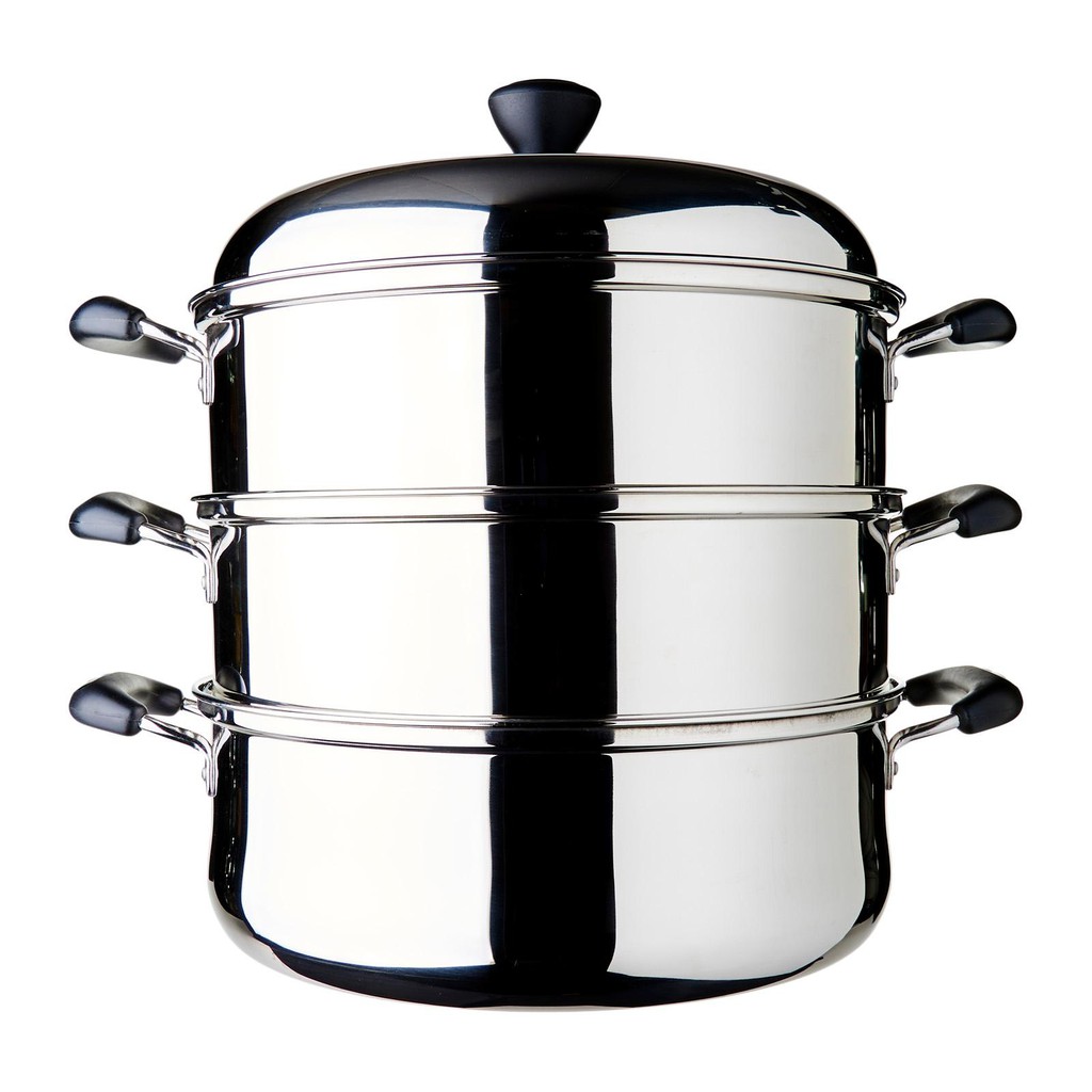 Dolphin Collection Stainless Steel Steamer Pot 3-Layers 23.67L | Shopee ...