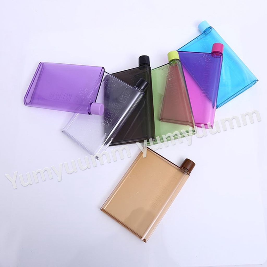Notebook Flat Water Bottle A5 A6water Bottle Clear Book Portable Paper ...