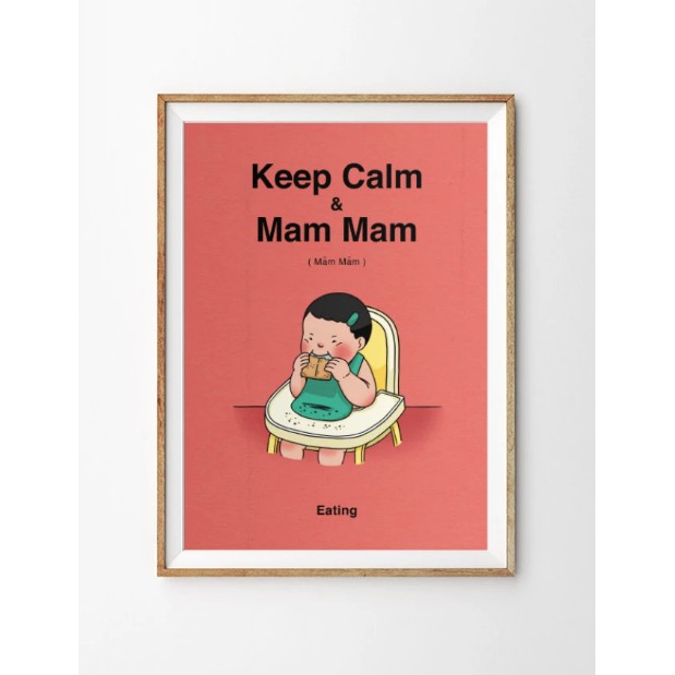 Singlish Keep Calm & Mam Mam Poster Frame not included) | Shopee Singapore