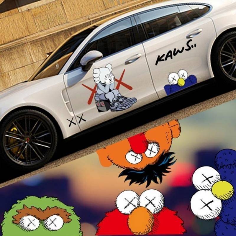 Sesame Street KAWS Automobile Sticker Car Body Scratch Cover Sticker Xx ...