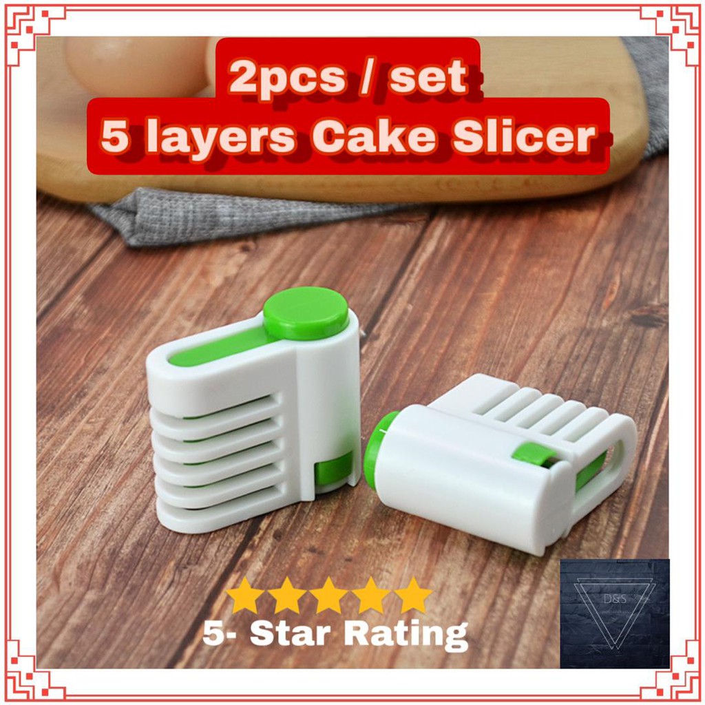 D&S 2pcs 5 layers Cake Slicer Bread Cutter Leveler Slicer Cutting ...